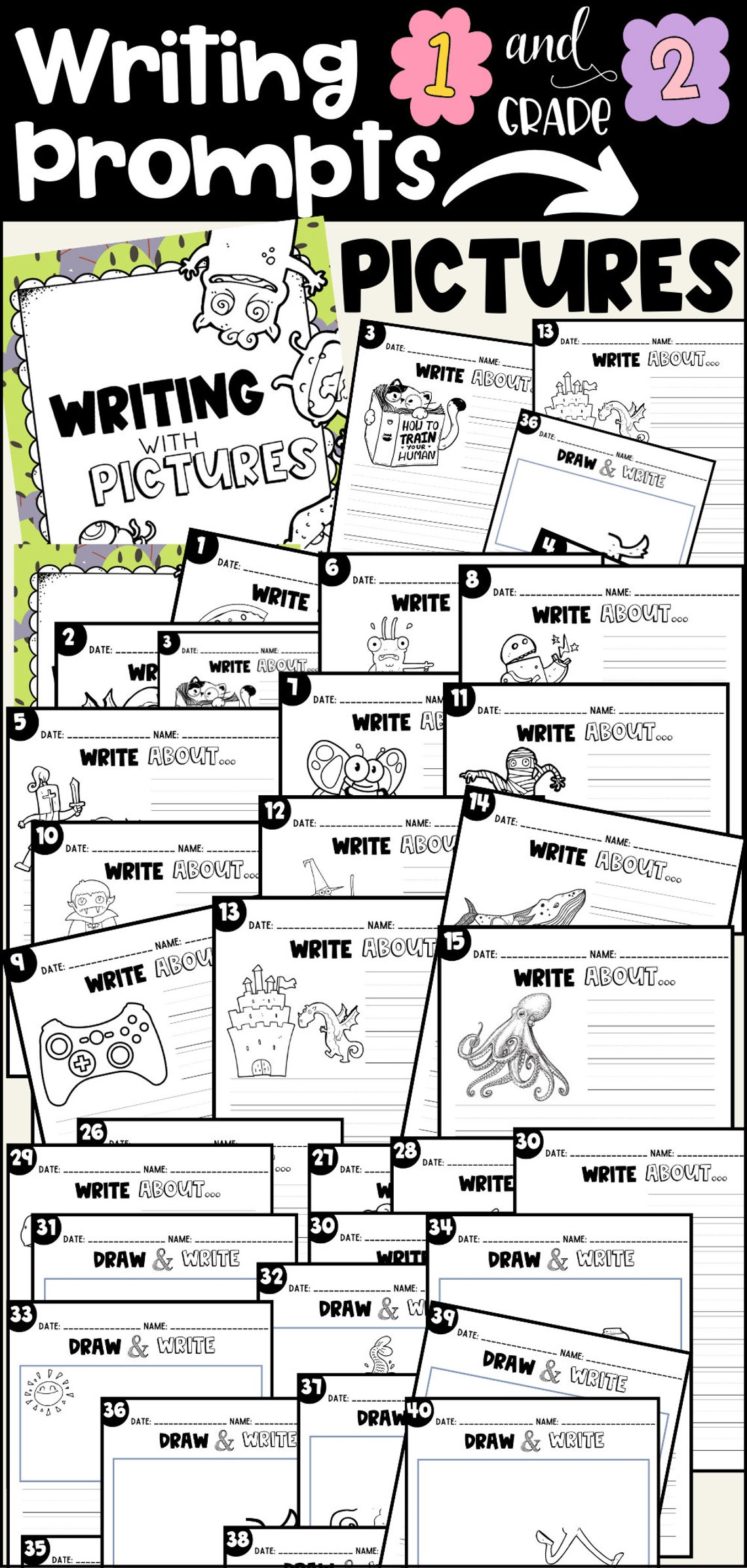 Kids Writing Prompts for Kids Writing Journal Writing Prompts Journal ...