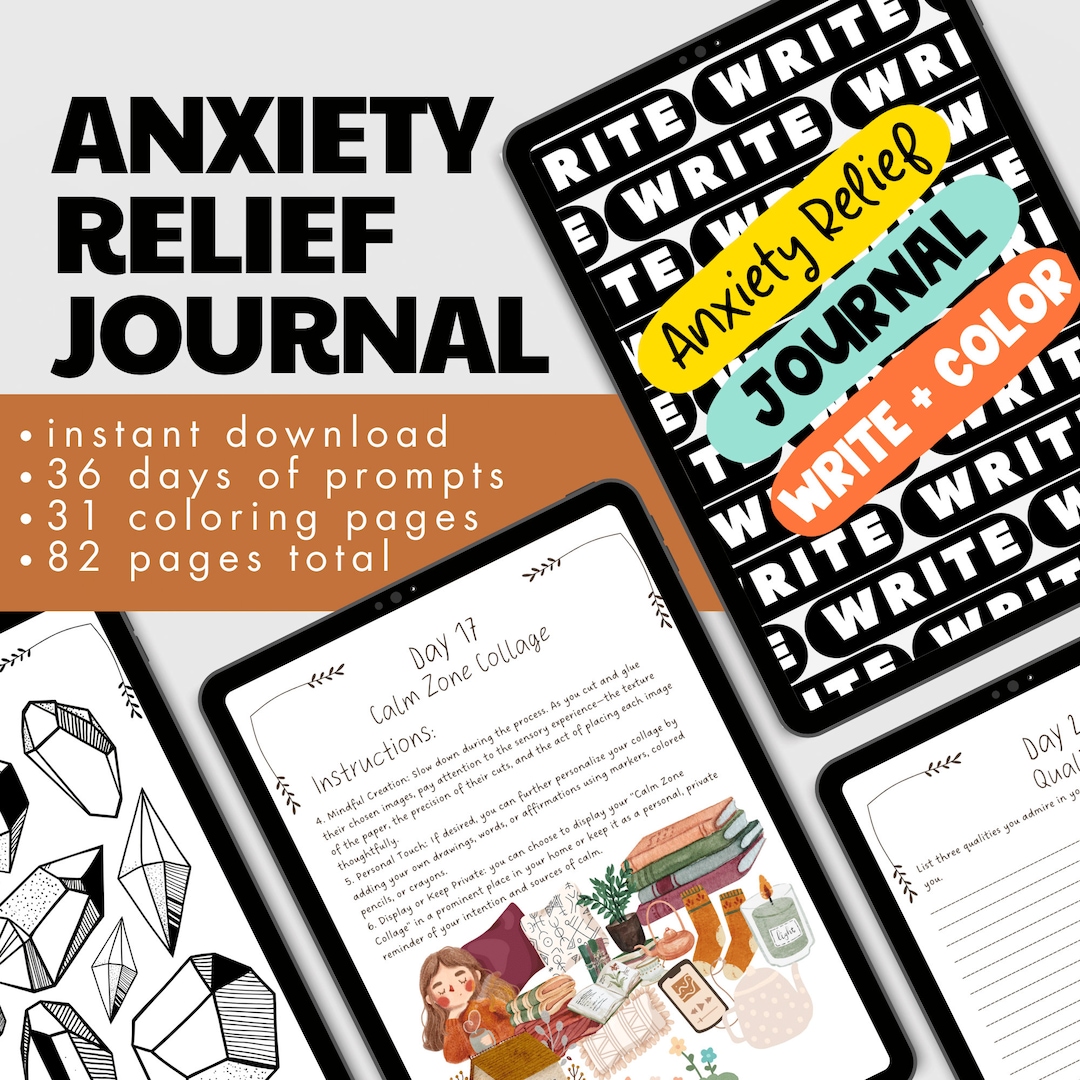Anxiety Relief Printable Anxiety Relief Women Anxiety Relief Coloring ...