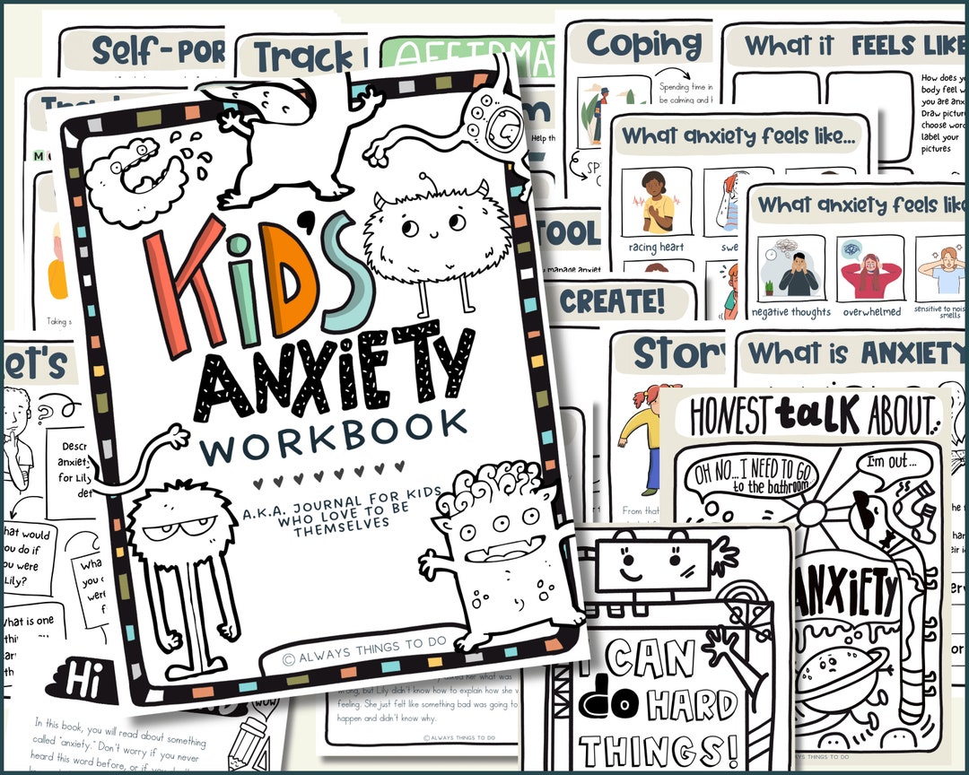 Kids Anxiety Journal Kids Anxiety Worksheets for Kids Coping Skills ...