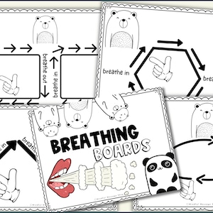 Breathing Board Breathing Cards Mindful Breathing Tool Mindful ...