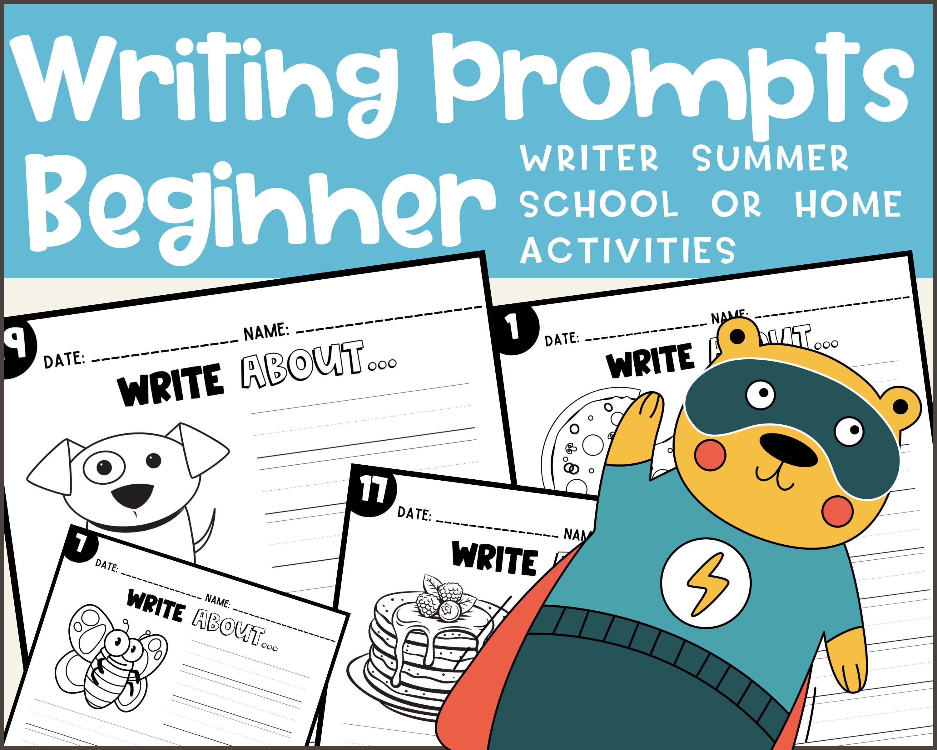 Writing Prompts for Kids Writing Practice Sheet for Kids Writing ...