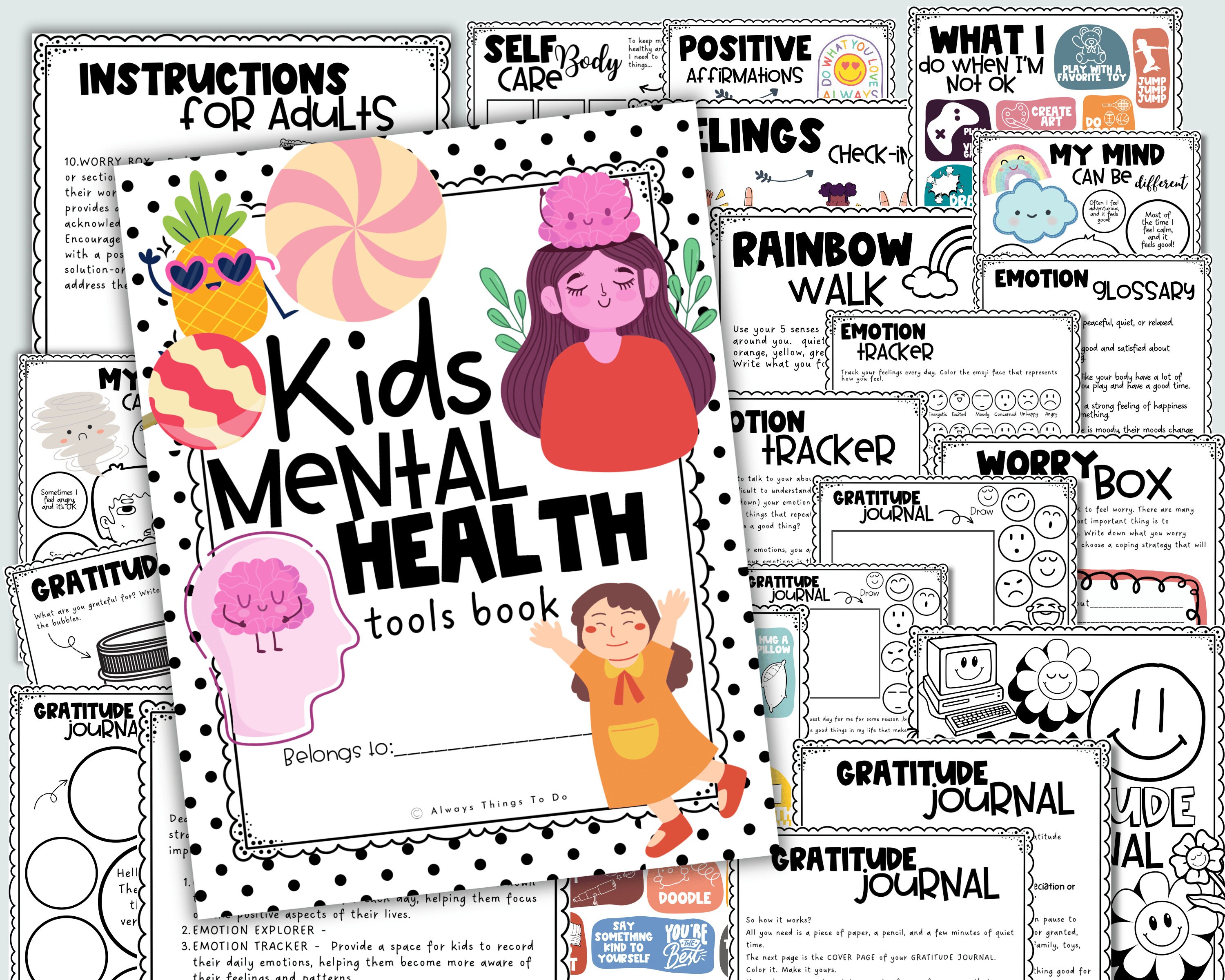 Anxiety Worksheet for Kids Worksheets for Anxiety Kids Journal for ...