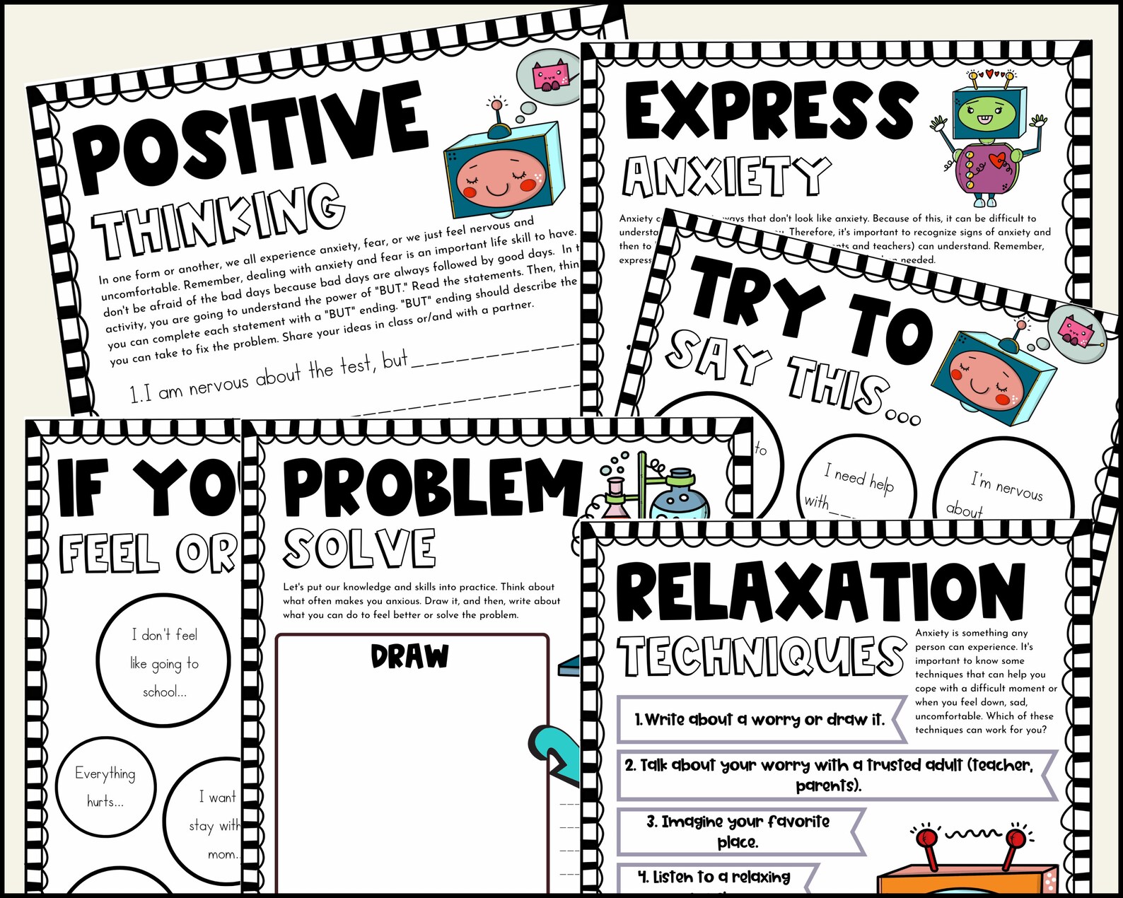 Stress Management Workbook Kids Stress Management Journal for Kids ...