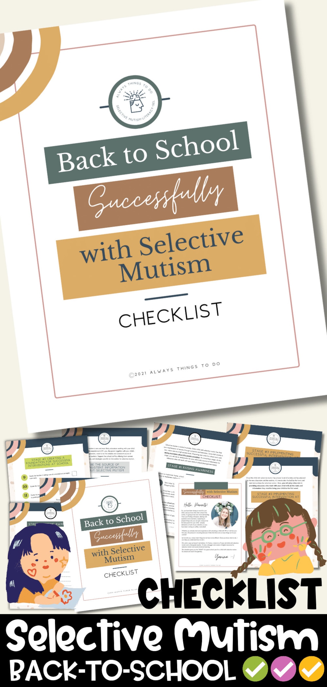 Selective Mutism Back to School Checklist Selective Mutism School Tips ...