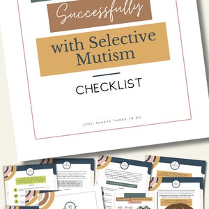 Selective Mutism Back to School Checklist Selective Mutism School Tips ...