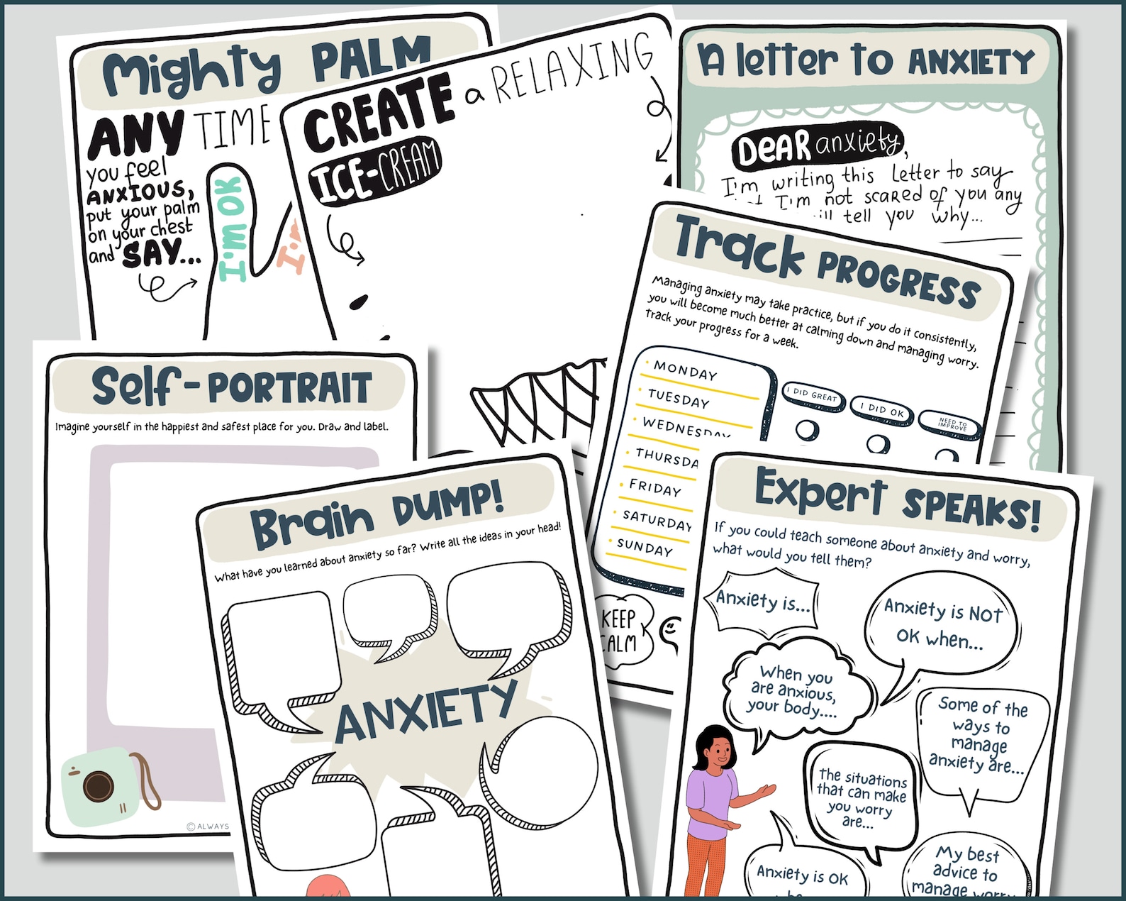 Anxiety Workbook for Kids Worry Worksheets Anxiety Worksheets for Kids ...