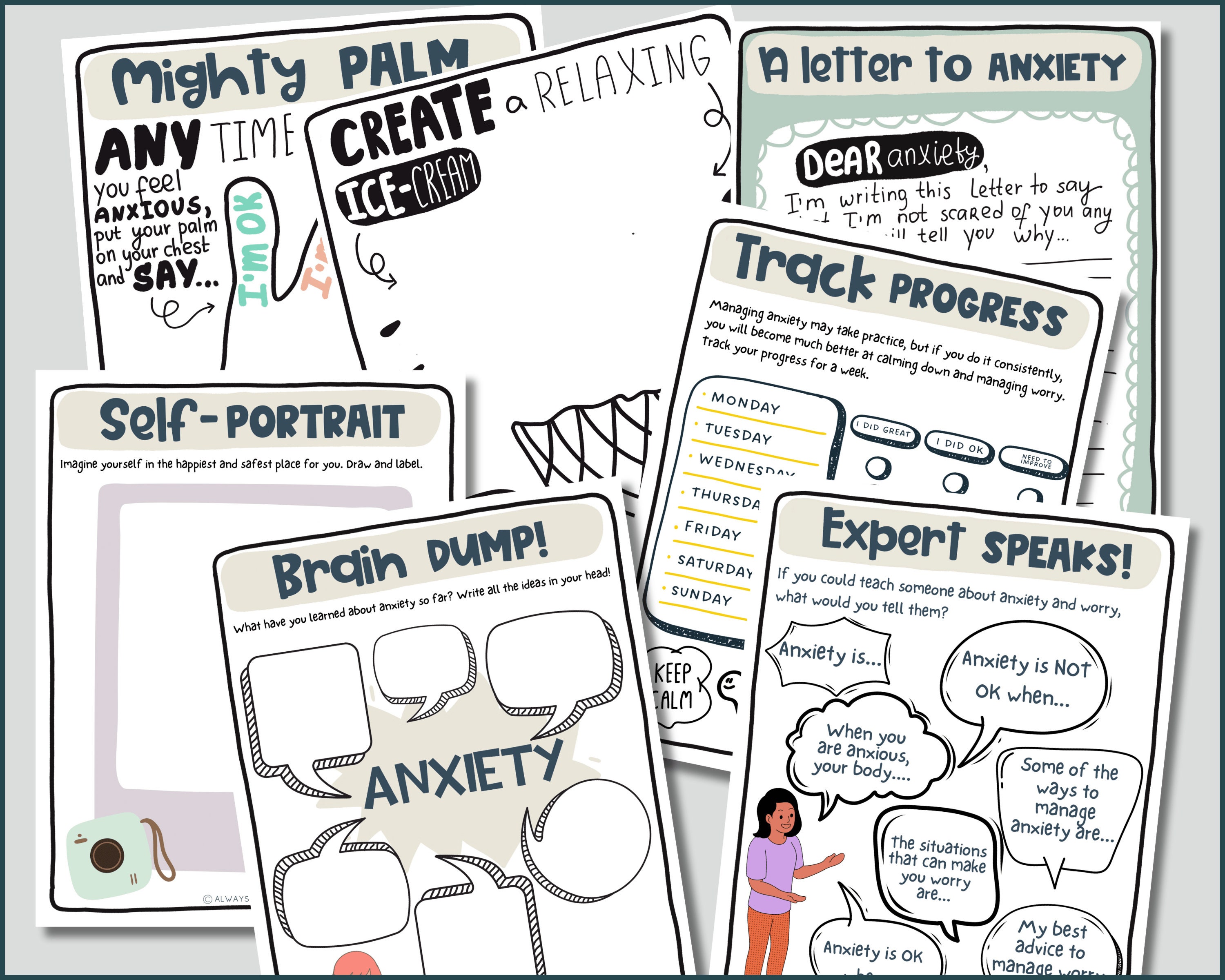 Anxiety Workbook for Kids Worry Worksheets Anxiety Worksheets for Kids ...