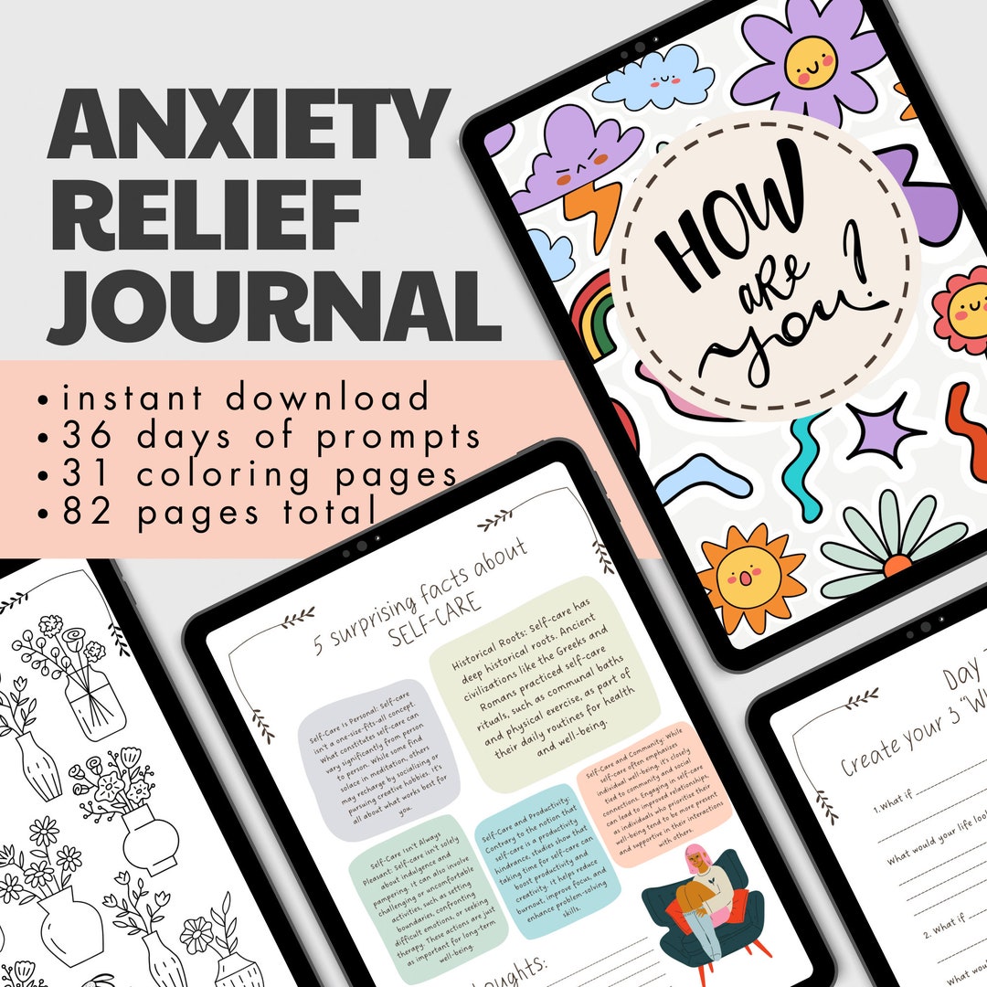 Anxiety Journal Printable Anxiety Journal Workbook Anxiety Journal for ...