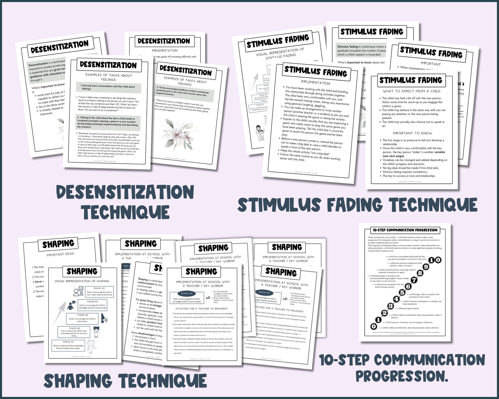 Selective Mutism Back to School Pack for Teachers Selective Mutism ...