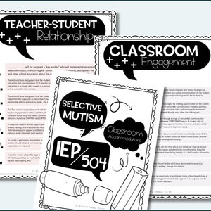 Selective Mutism IEP 504 Goals Selective Mutism Classroom ...