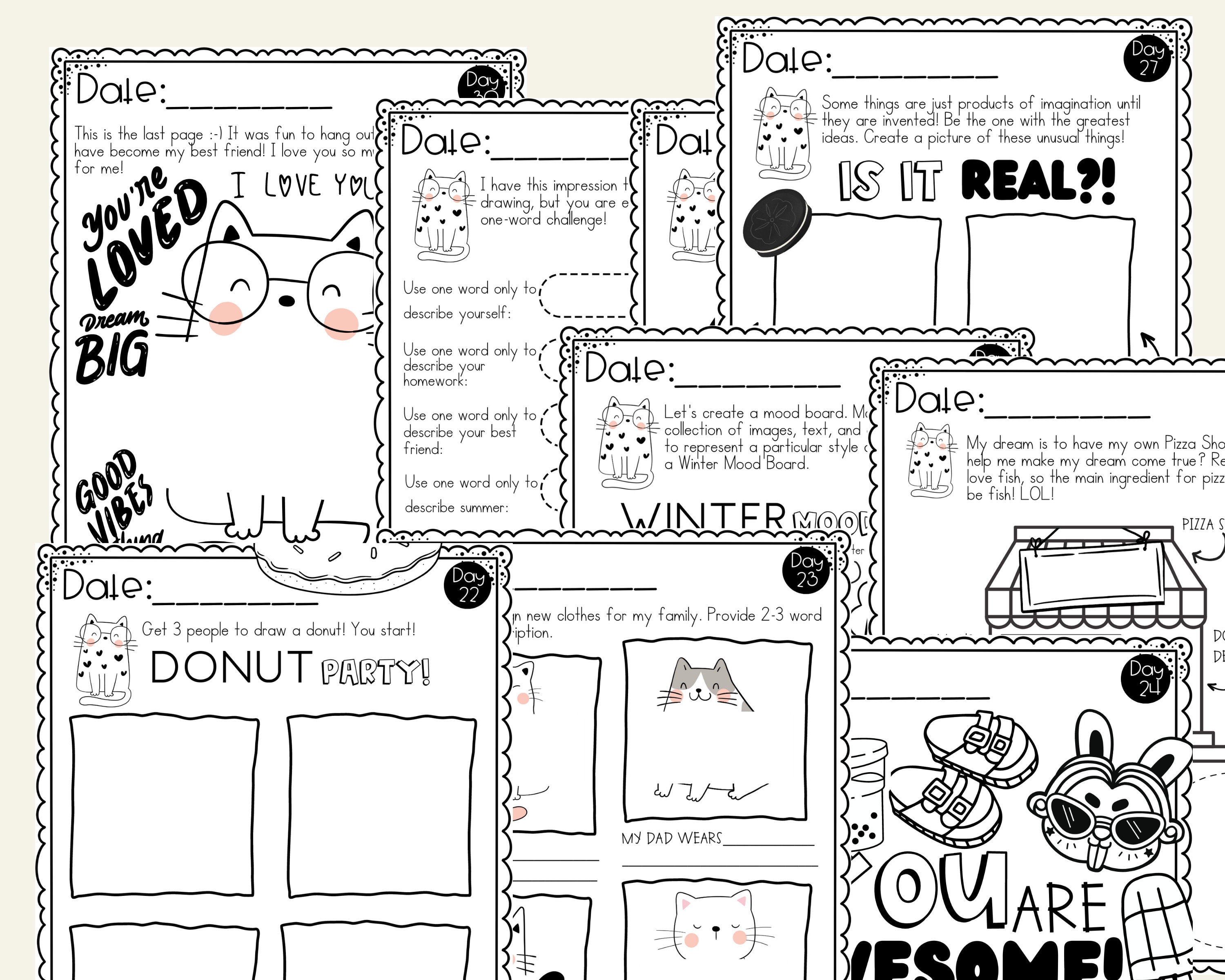 Journaling Pages Activities for Kids Writing Worksheets Kids Journal ...