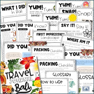 Travel Journal Kids Bali Kids Bali Travel Journal for Bali Kids Travel ...