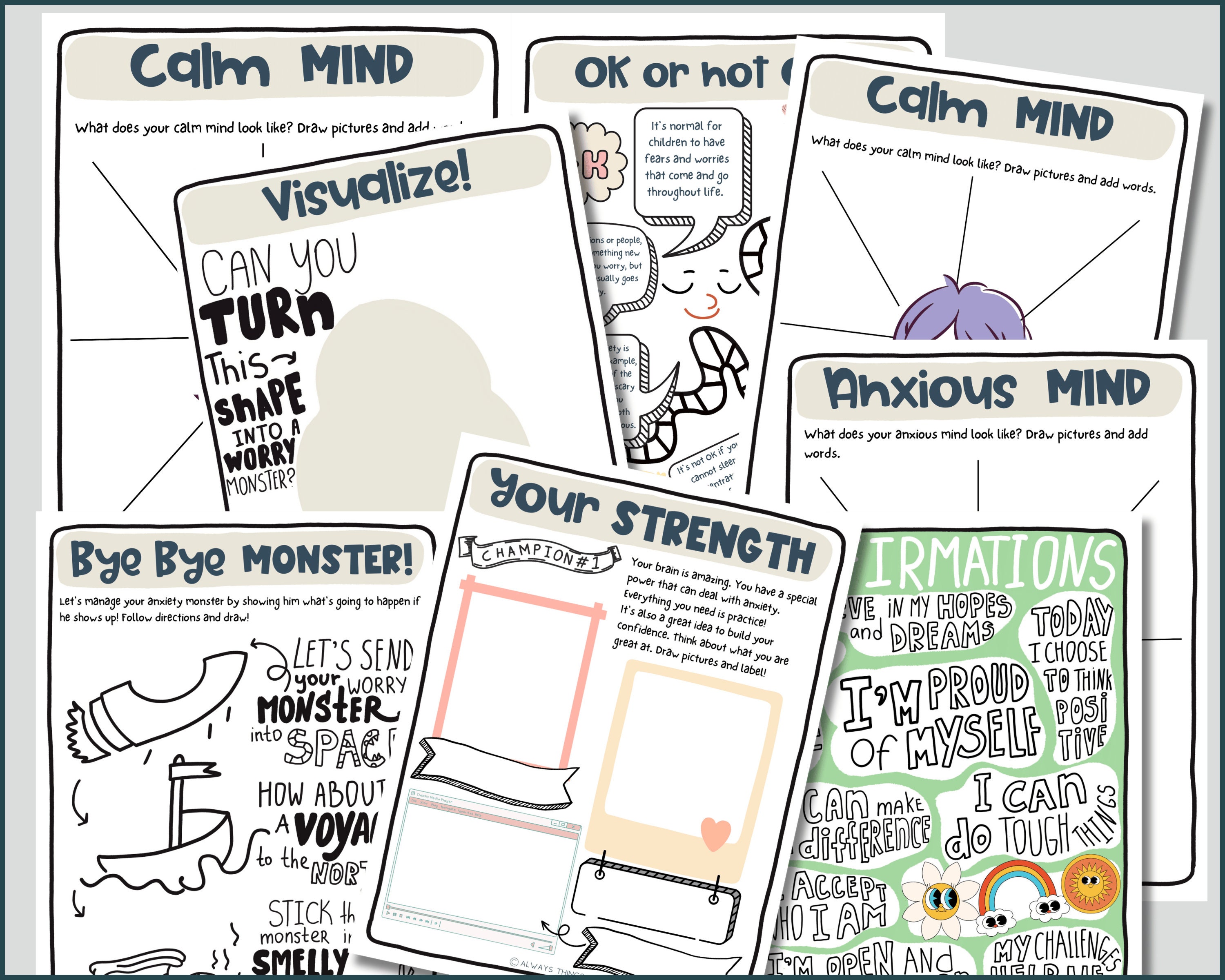 Kids Mental Health Printable Check in Mental Health Journal Kids Mental ...