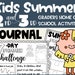 Kids Summer Journal Printable Kids Summer Activity Kids Summer Writing ...