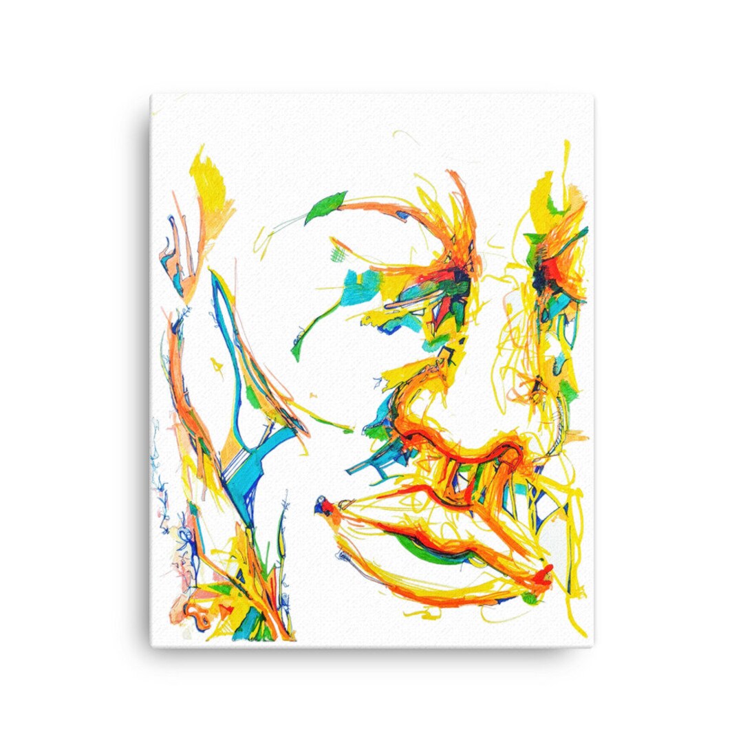 Sharpie Face- Canvas Print - Etsy