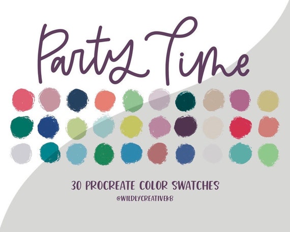 Party Time Procreate Color Palette 30 Swatches Procreate - Etsy