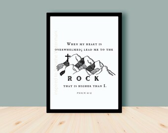 Psalm 61:2 Wall Art - Etsy