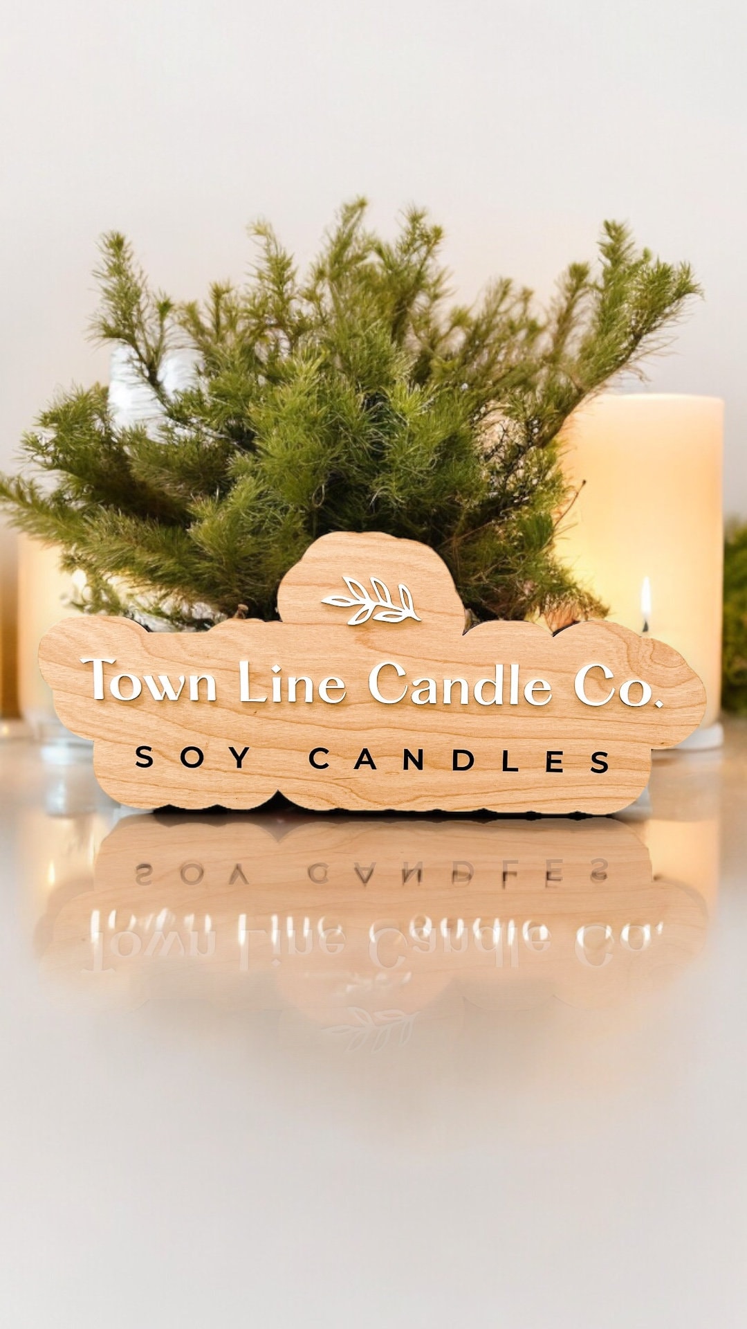 Custom Wooden Business Logo Sign That Hangs Magnetically for Small ...