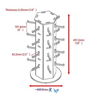 Branded Retail Display Tower With Rotating Stand for Jewelry, Bracelets ...