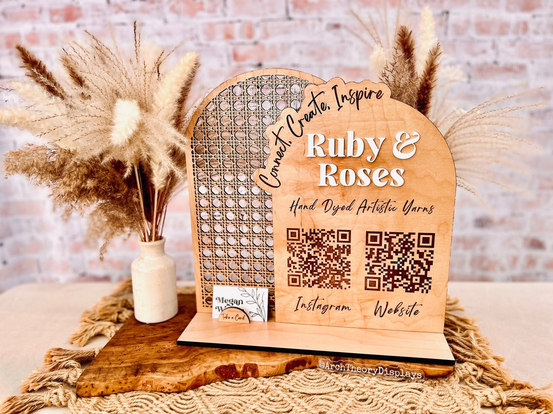 Custom 15 Double Arch Sign for Ruby & Roses Hand Dyed Artistic Yarns - Etsy