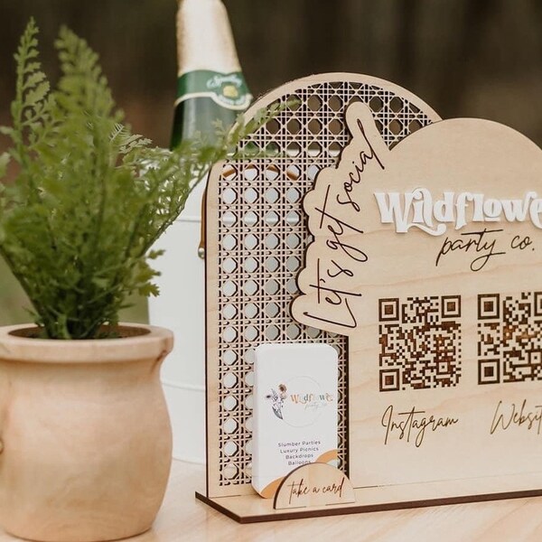 Tabletop Business Card Sign - Etsy