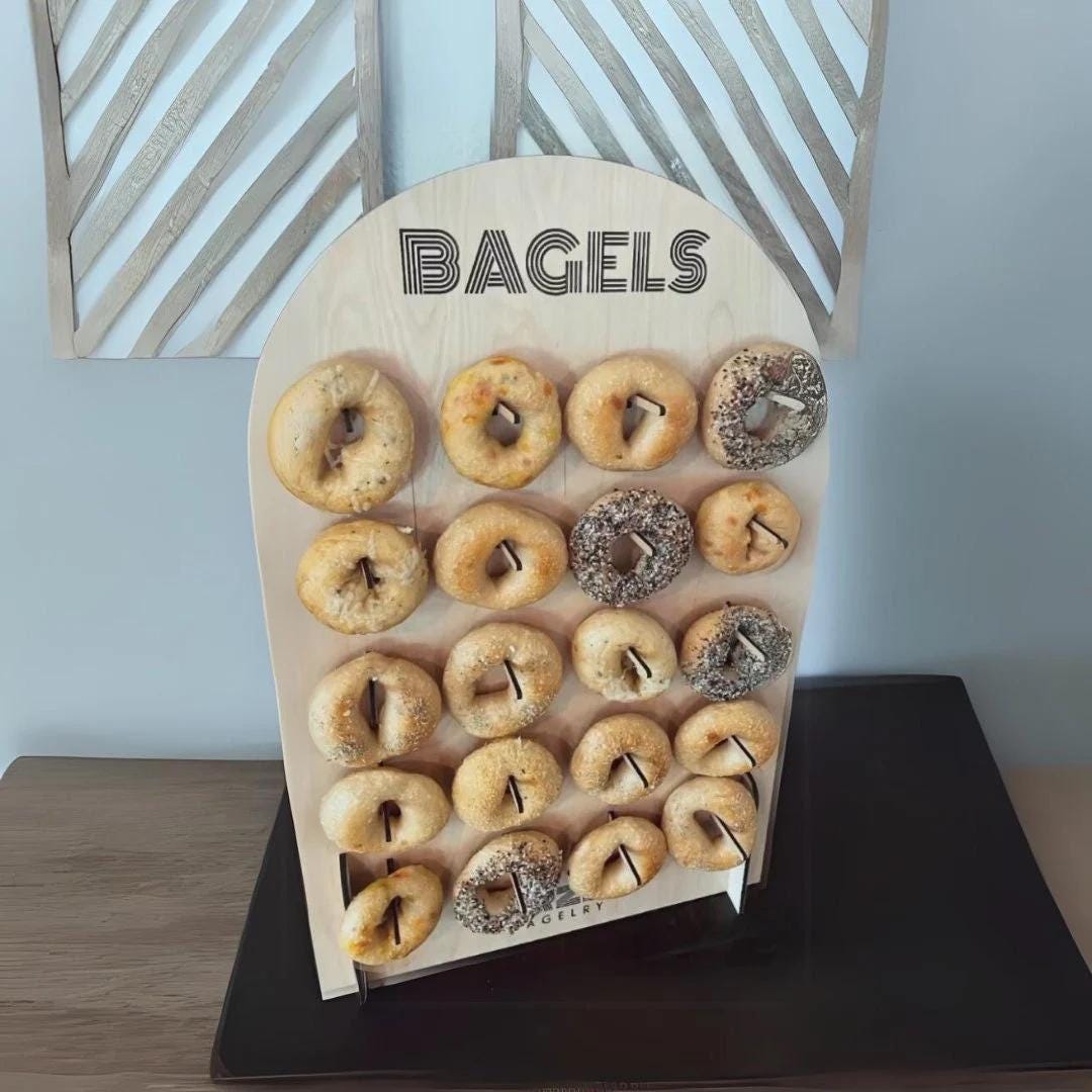 Customizable Bagel Wall Arch Display With Laser Engraved Logo for ...