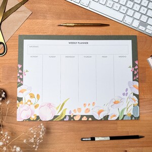 Weekly Desk Pad, A4 Weekly Planner, Weekly Planner Pad, Planner Notepad ...
