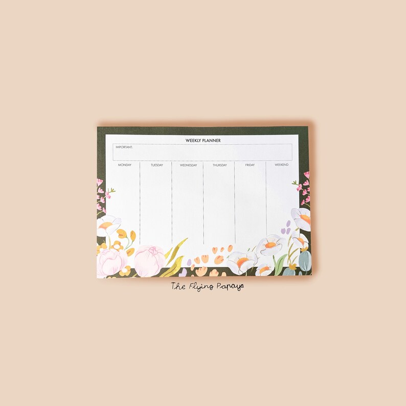 Weekly Desk Pad A4 Weekly Planner Weekly Planner Pad - Etsy