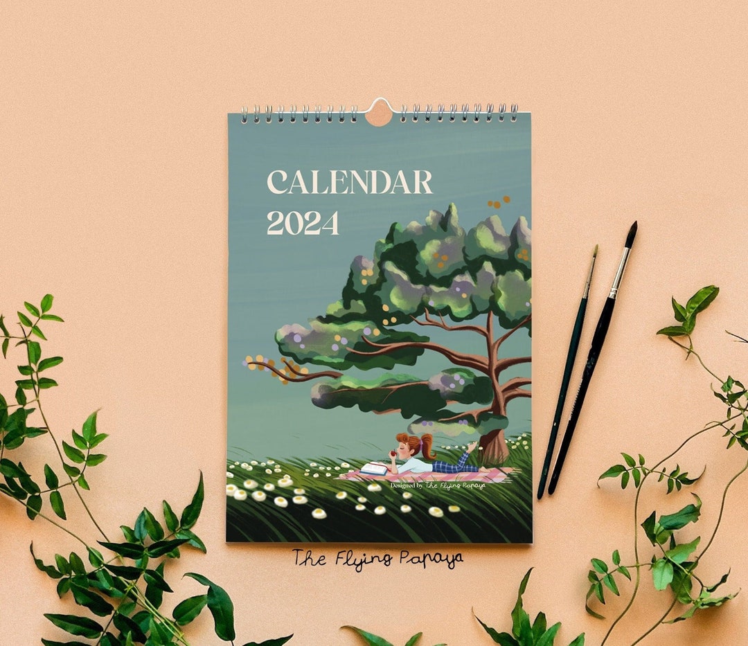 2024 Wall Calendar, A4 Calendar, Whimsical Calendar, Children's ...