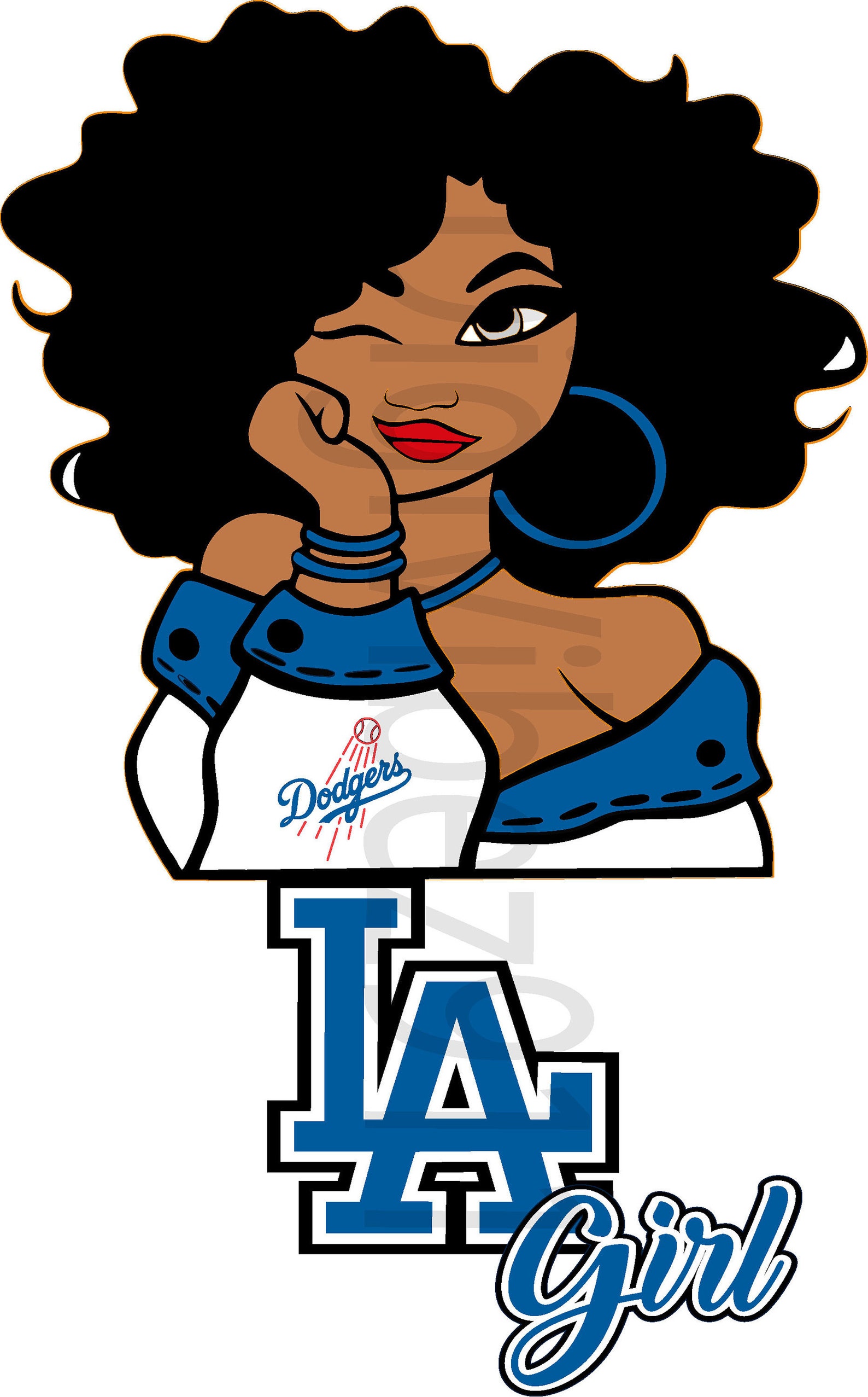 Los Angeles Dodgers Baseball Girl Digital Download File LA | Etsy