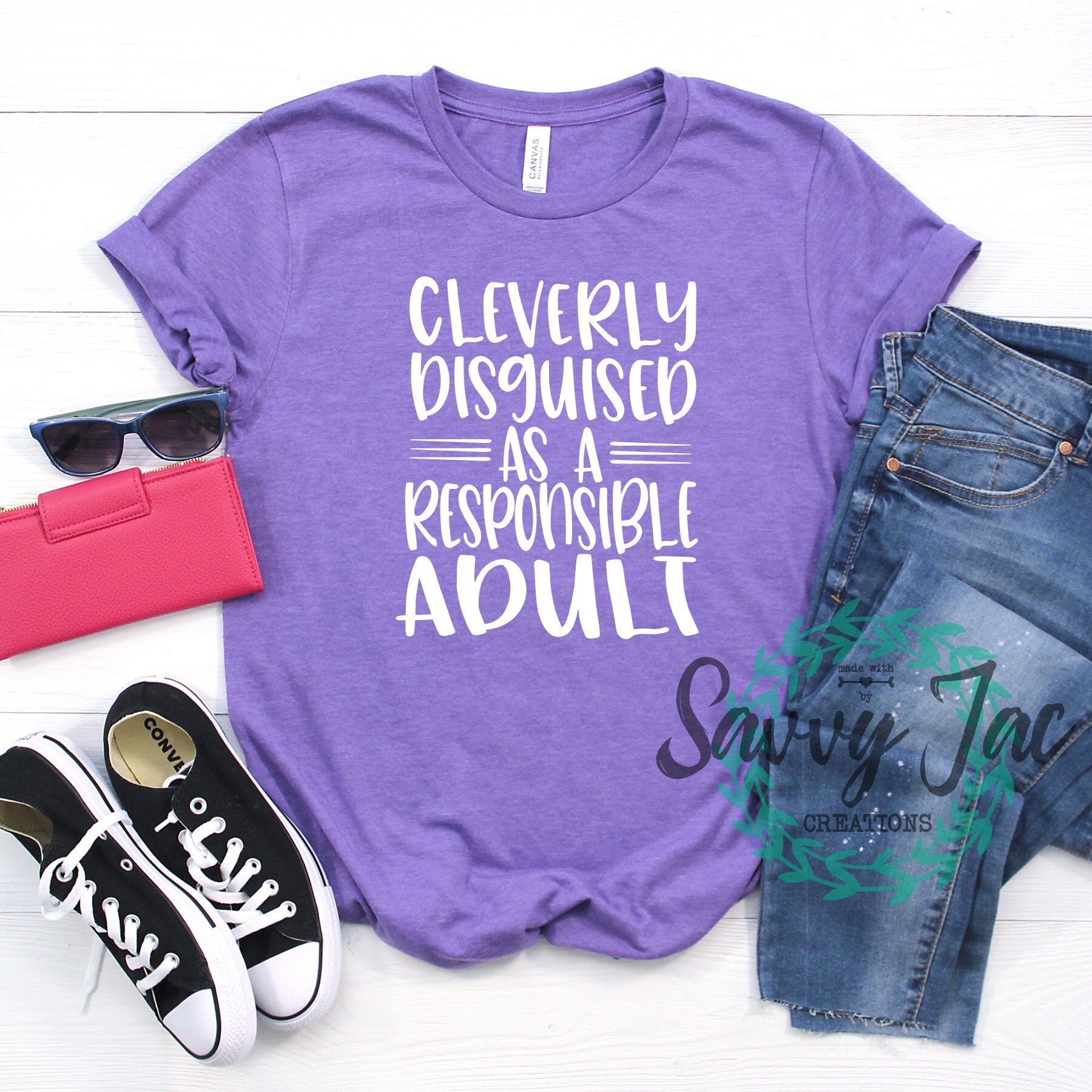 Cleverly Disguised as a Responsible Adult Shirt Funny Shirts | Etsy