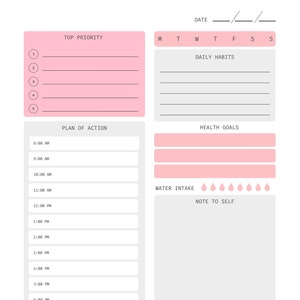 Pink Minimalistic Planner and to Do List - Etsy
