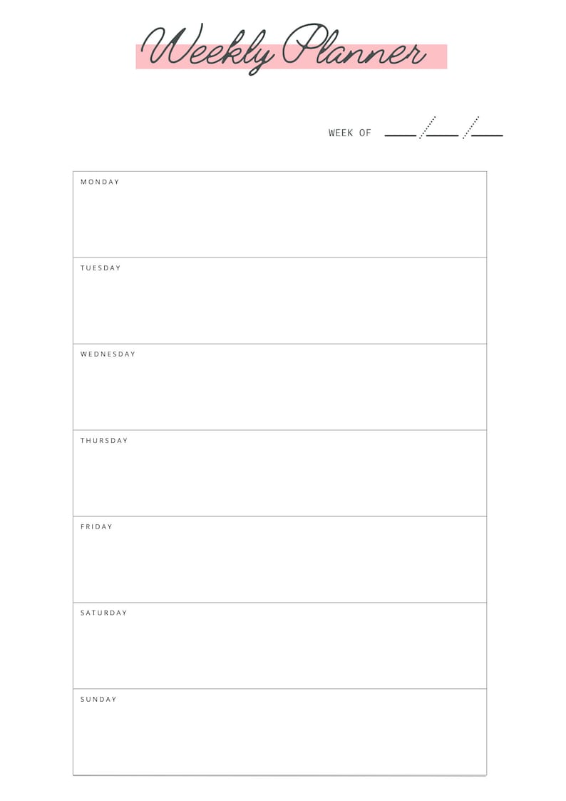 Pink Minimalistic Planner and to Do List - Etsy