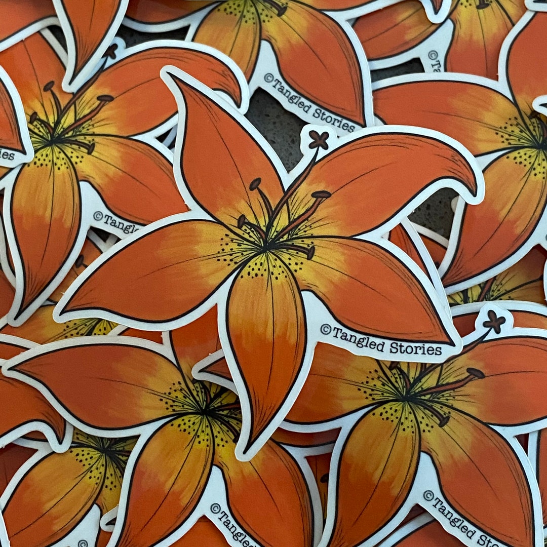 Prairie Lily Waterproof Sticker - Etsy