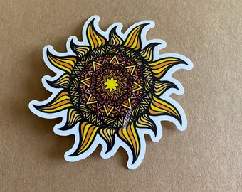 Colorful Sun Sticker Celebration Sun Waterproof Sticker - Etsy