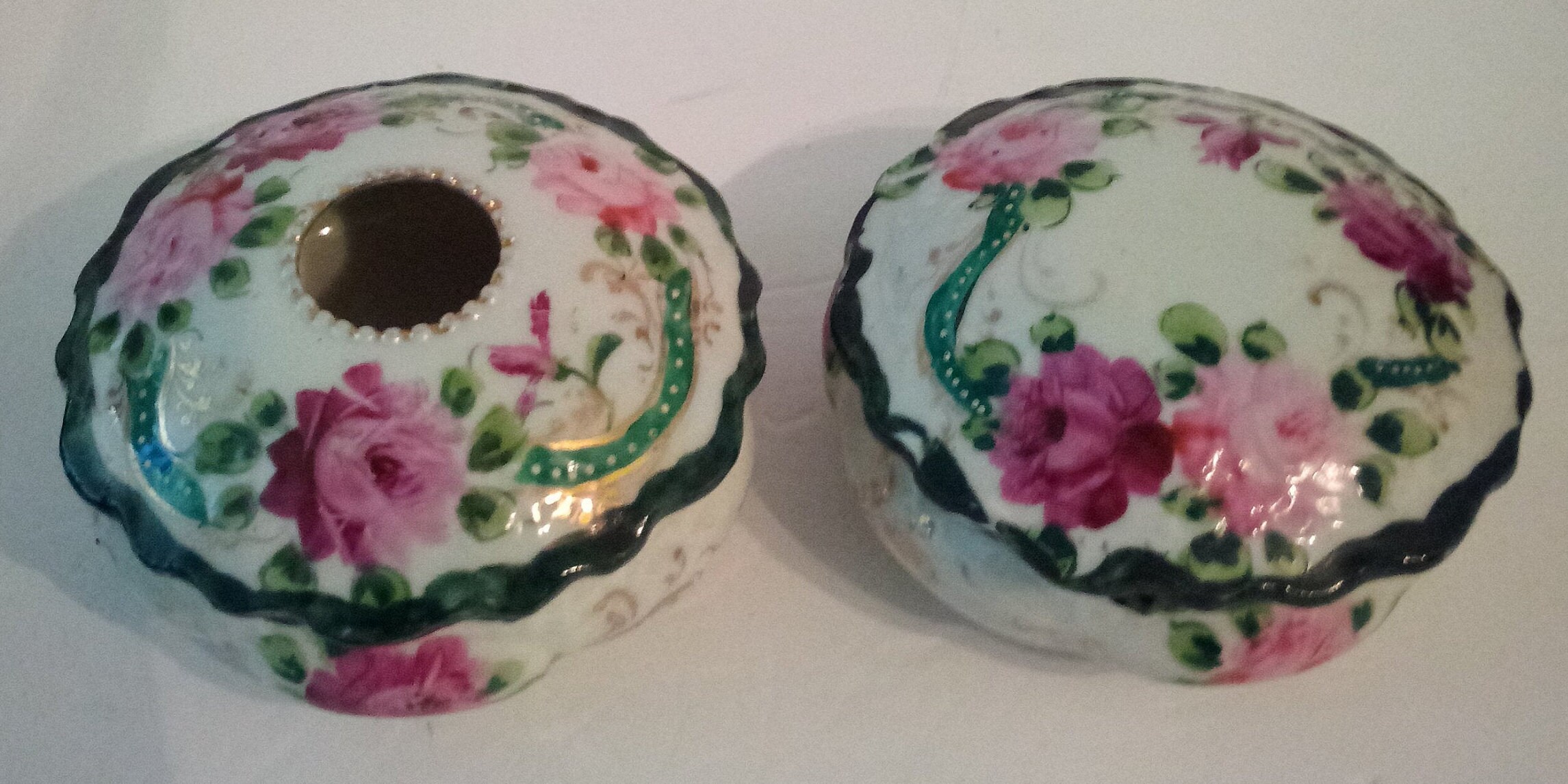Precioso frasco de polvo de porcelana vintage y receptor de | Etsy Precioso frasco de polvo de porcelana vintage y receptor de | Etsy