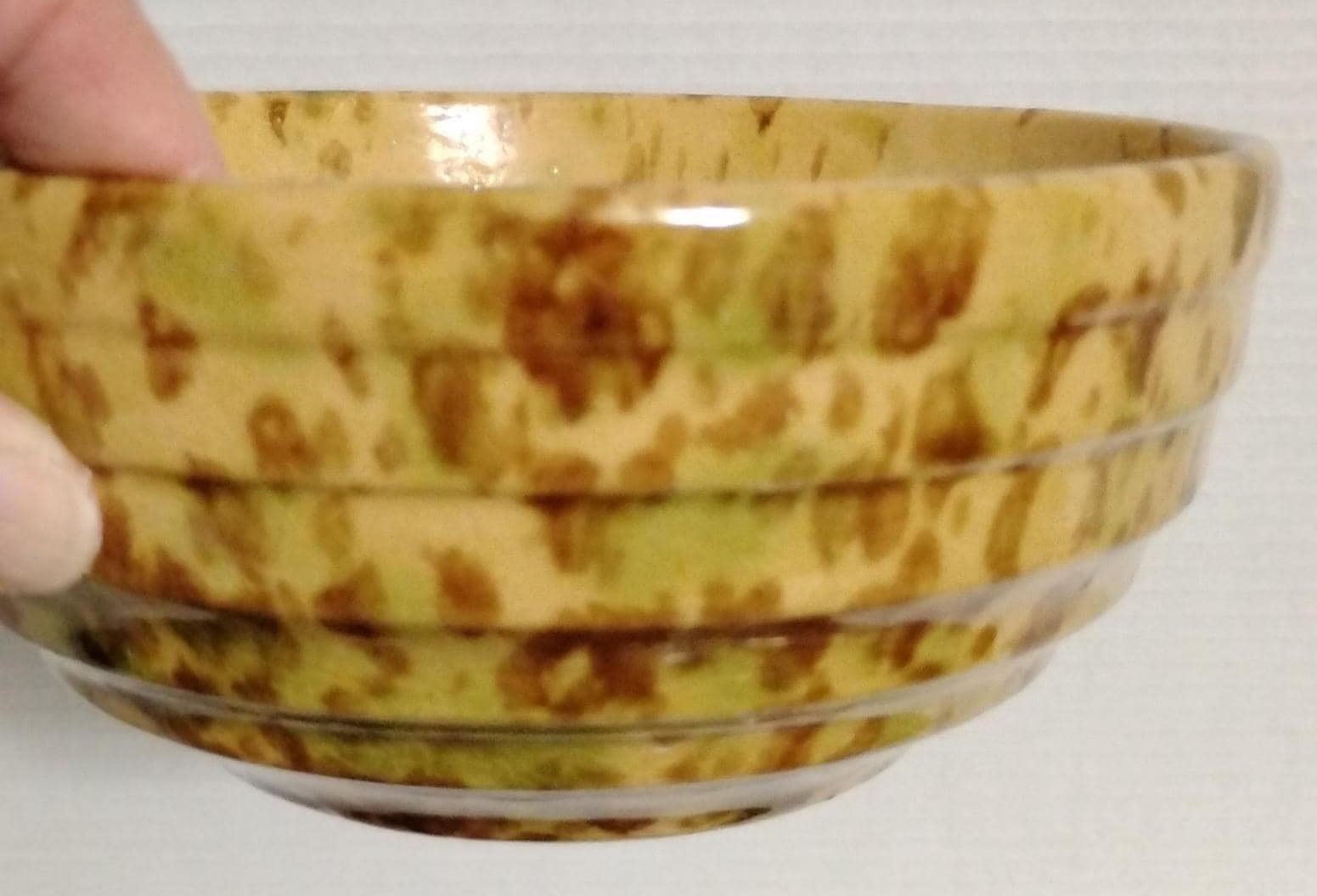 Antique Primitive Farmhouse Country Sponge Ware Splatter Ware Ribbed ...