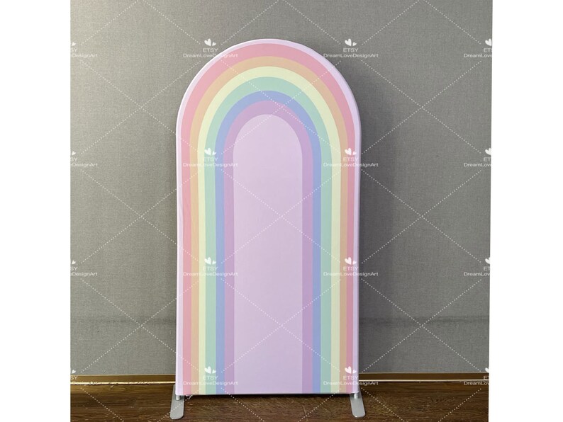 Rainbow Arch Backdrop Double-sided Cover Arched Stand Frame Fabric ...