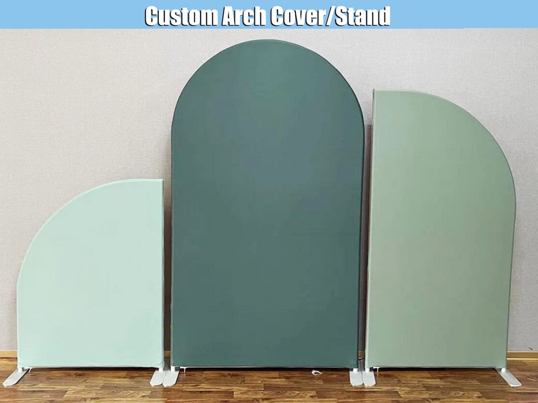 Green Arched Backdrop Double-sided Cover Stand Frame Fabric Custom Arch ...