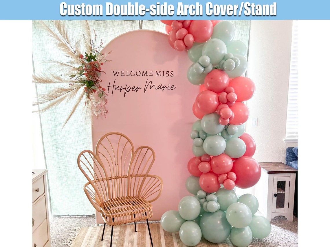Light Pink Arch Backdrop Stand Frame Cover Pink Balloons Arch - Etsy