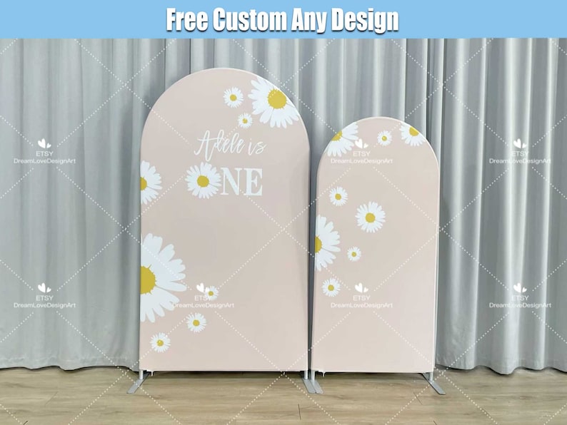 Two Groovy One Arch Backdrop Daisy Flowers Girl Baby 1st 2nd Birthday ...