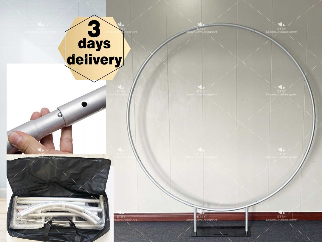 7ft Round Stand Backdrop Frame Balloon Circle Arch Stand Balloons ...