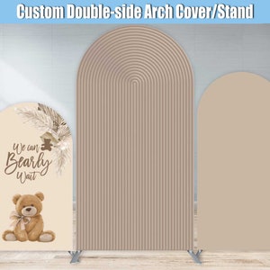 Bear Oh Baby Shower Arch Backdrop Cover We Can Bearly Wait Party Stand ...