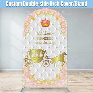 Royal Princess Baby Shower Arch Backdrop Cover Stand Frame Custom Pink ...