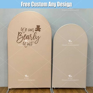 Bear Baby Shower Arch Backdrop We Can Bearly Wait Party Balloons Arch ...