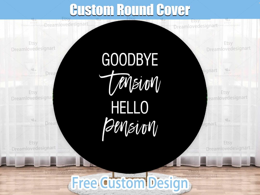 Happy Retirement Round Backdrop Cover Congrats Retirement Party Custom ...