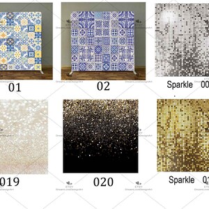 Mediterranean Photobooth Square Backdrop Stand Custom Positano Tiles ...