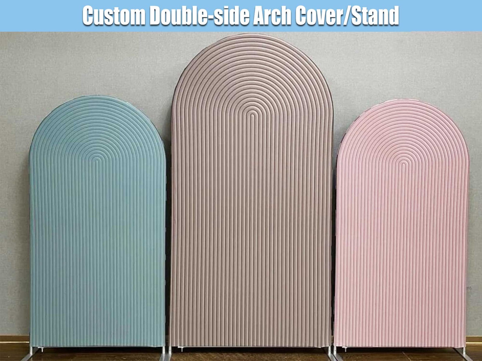 Groovy Arch Backdrop Ripple Cover Custom Pink Green Brown Baby Shower ...