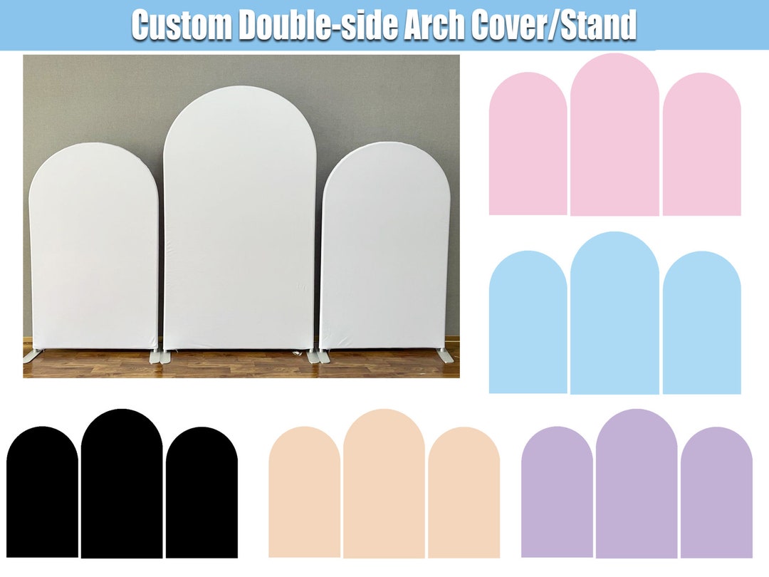 Solid Color Arch Backdrop Stand Frame Fabric Cover White Balloons Arch ...