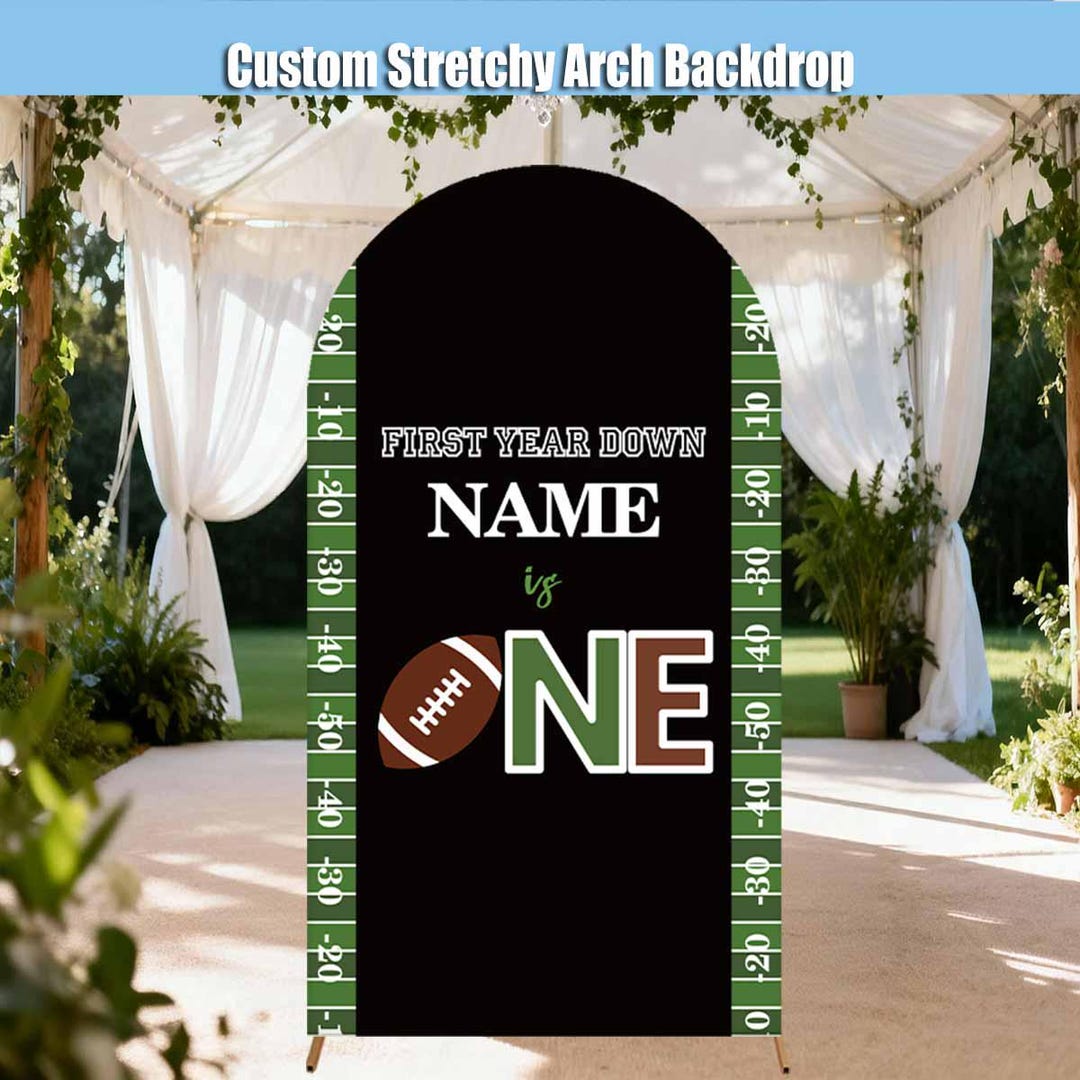 First Year Down Arch Cover Backdrop Stand Boy 1st Birthday Party Chiara ...